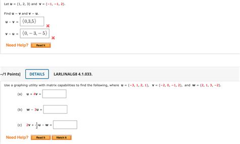 solved let u 1 2 3 and v 1 1 2 find u v and