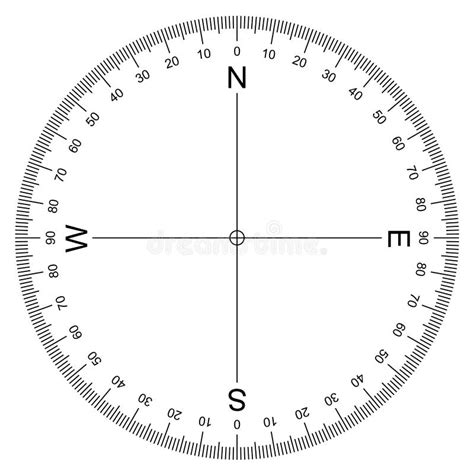 Cirkel Med Markerade Grader Vektor Illustrationer Illustration Av