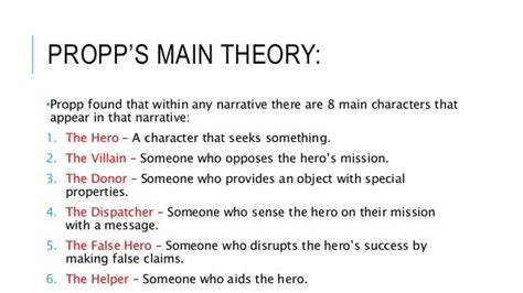 Propps Character Theory