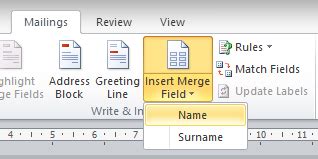 Mailing In MS Word Experts Exchange