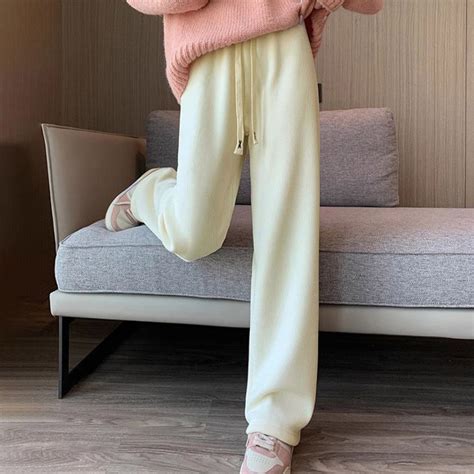 다파라뽐 하이웨스트 베이직 밴딩 따뜻한 기모와이드롱팬츠 골지 겨울 통바지 블랙 차콜 베이지