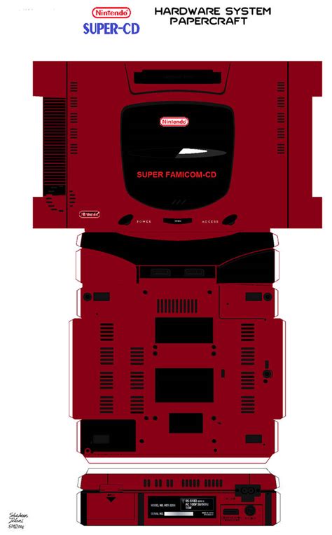 Super Famicom Cd Papercraft By Zacharylunsfordart On Deviantart