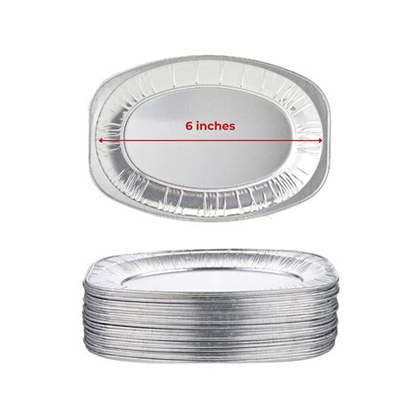 Aluminium Oval Platter 6inch 150 Pieces Sm Packaging