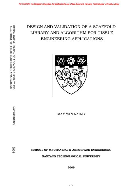 Pdf Design And Validation Of A Scaffold Library And Algorithm For Tissue Engineering Applications