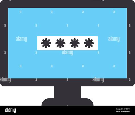 Screen With A Password On A White Background Stock Vector Image And Art