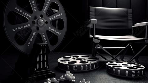 완벽한 영화 감상을 위한 필수 아이템 3d 필름 릴 팝콘 클래퍼 보드 극장 좌석 배경 아이 배경 3d 아이 배경 감상 배경 이미지 Hd 아이 3d 아이