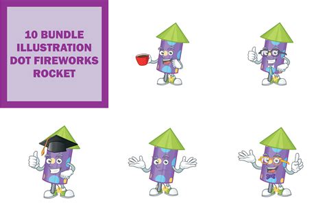 Dot Fireworks Rocket Bundle Graphic By Kongvector2020 · Creative Fabrica