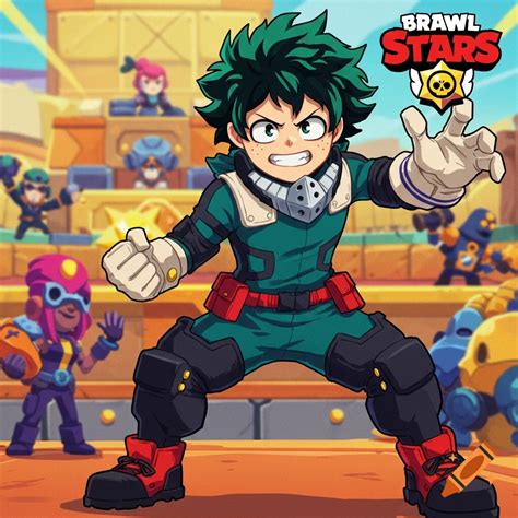 Cartoon Characters Battle Robots In A City Street In Brawl Stars Style