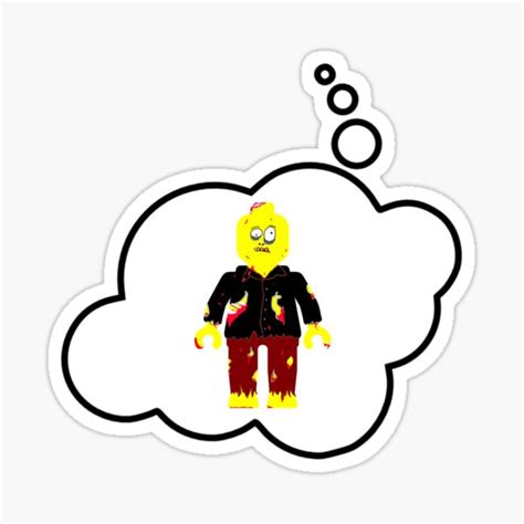 Zombie Minifig Bubble Sticker For Sale By Bubble Tees Redbubble