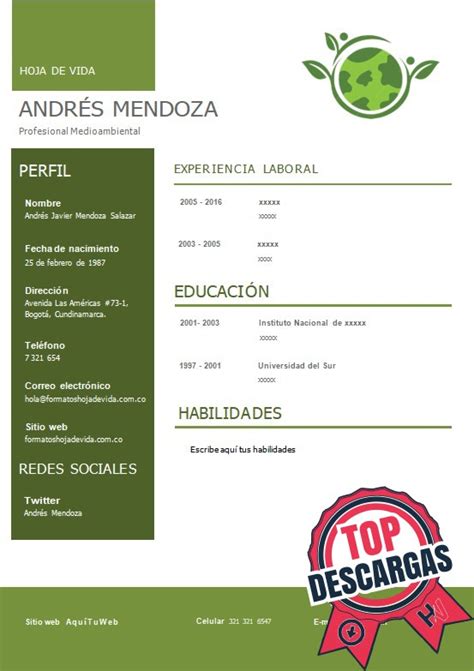 La Mayor Web En Formatos De Hojas De Vida En Colombia En 2025