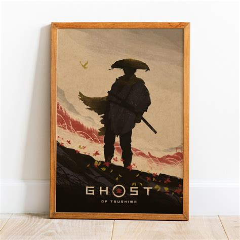 Ghost Of Tsushima Poster Wall Art Retro Print Kraft Paper Prints