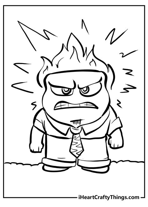 Inside Out Anger Coloring Pages Coloring Nation