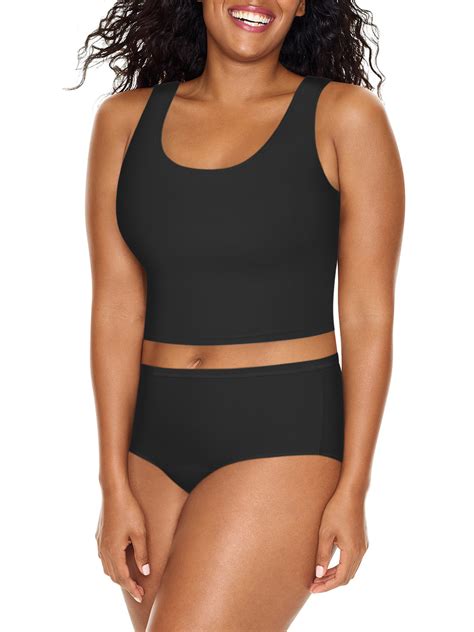 Just My Size Womens Plus Fresh And Dry Light Period Underwear 3 Pack