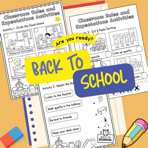 Classroom Behavior Sorting Worksheet Kindergarten Grade 2 Tpt