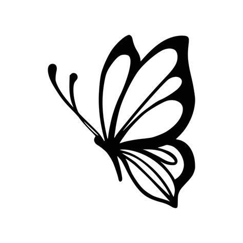 Butterfly Line Art Simple Minimal Butterfly Line Tattoo Icon Logotype