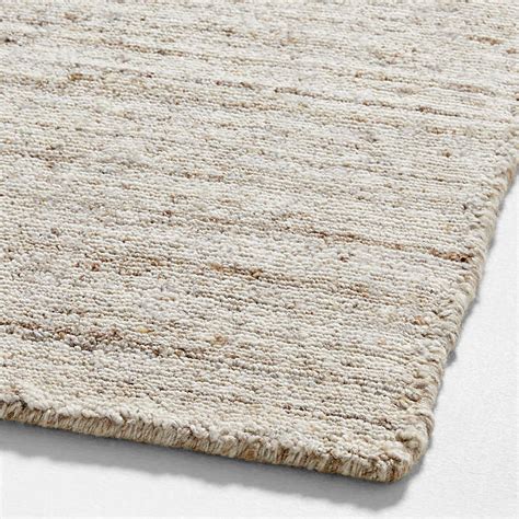 Rimini Wool Handwoven Cream Area Rug 8x10 Reviews Crate And Barrel