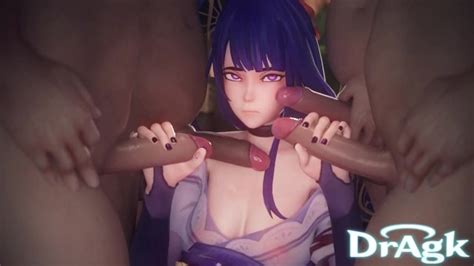 Raiden Shogun Gets Gangbanged And Creampied Triple Blowjob With Cumshot 3d Genshin Animation Sex