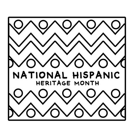 Printable National Hispanic Heritage Month Coloring Page Download