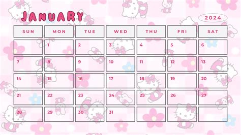 Hello Kitty Monthly Calendar Printable Celebrate Hello Kittys 50th