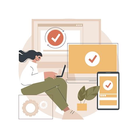 Premium Vector Cross Device Syncing Concept Illustration