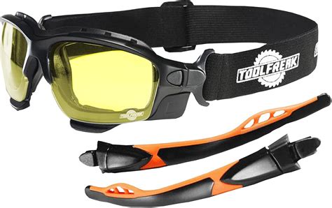 Toolfreak Spoggles Safety Glasses Hd Yellow Polycarbonate