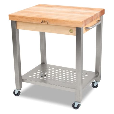 John Boos Cuct04 Cucina Technica 24 X 24 Maple Butcher Block Cart