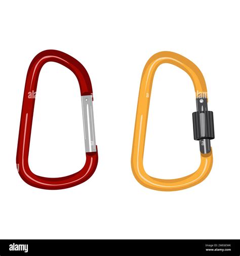 Set Of Spring Hooks For Alpinism And Tourism Stock Vector Image And Art