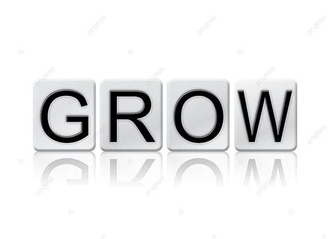 Grow Isolated Tiled Letters Concept And Theme Germinate Isolated On