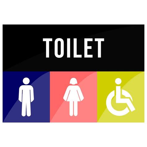 Modern Toilet Sign Design Simple 49296040 Vector Art At Vecteezy