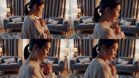 妈妈抱小孩抱婴儿哄婴儿宝妈视频素材下载