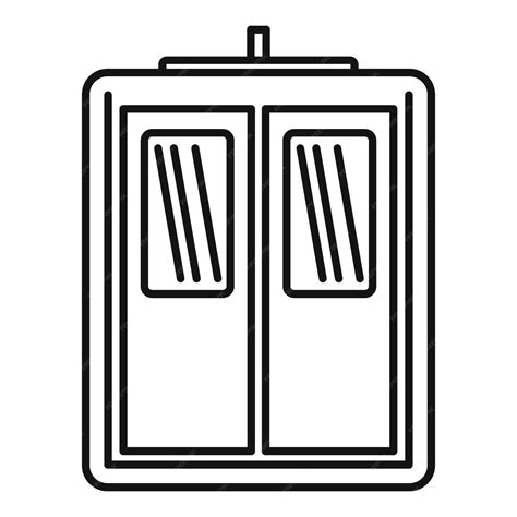 Premium Vector Lobby Elevator Icon Outline Lobby Elevator Vector Icon