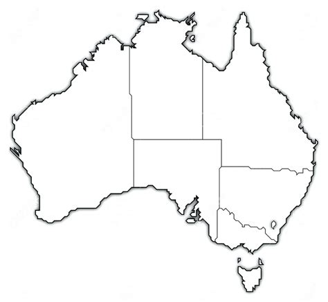 Printable Blank Map Of Australia