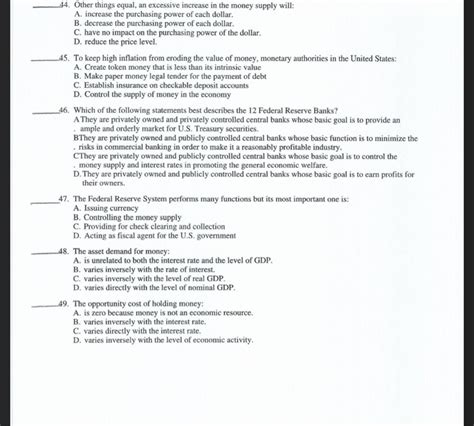 Solved 44 Other Things Equal An Excessive Increase In The