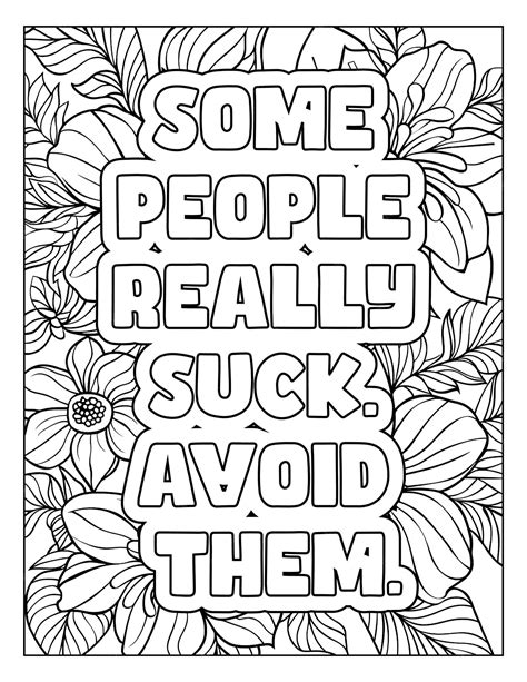 Premium Photo Sarcastic Quotes Coloring Page