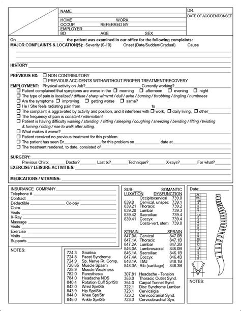 Chiropractic Care Plan Template