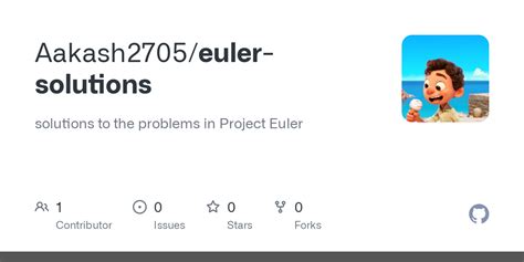 Github Aakash2705euler Solutions Solutions To The Problems In Project Euler