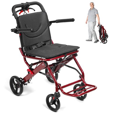 Ltoshu Lightweight Foldable Transport Wheelchair 18 5lbs Aluminum