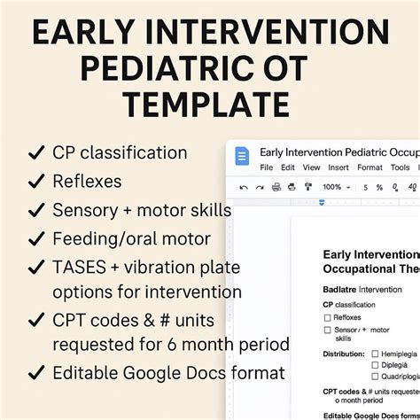 Ei Ot Eval Checklist Cp Reflexes Sensory Feeding And More Etsy Uk