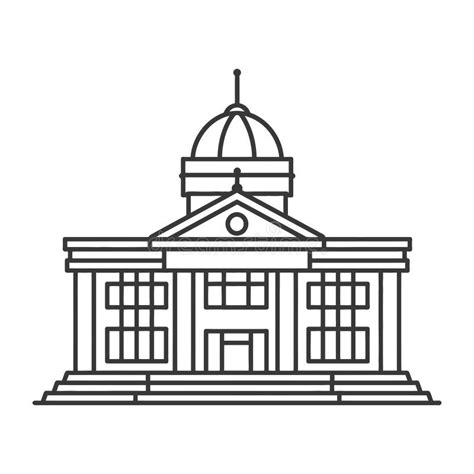 Classic Building Architectural Design Illustration Stock Vector Illustration Of Greek Library