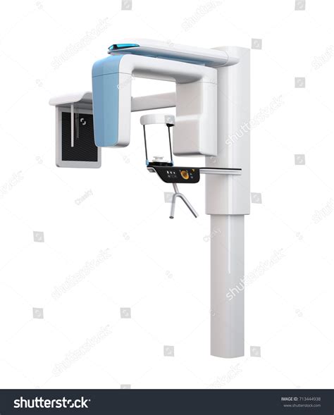 Dental Xray Machine Cephalometric Unit Isolated Stock Illustration