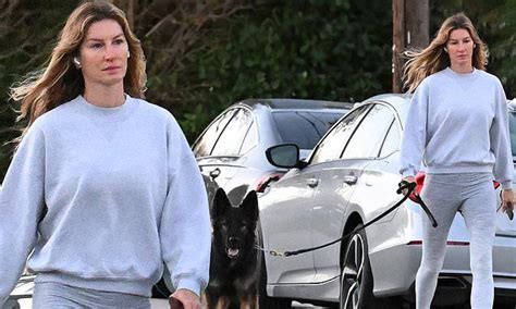 Gisele Bündchen Takes Her Adorable German Shepherd For A Walk Gisele