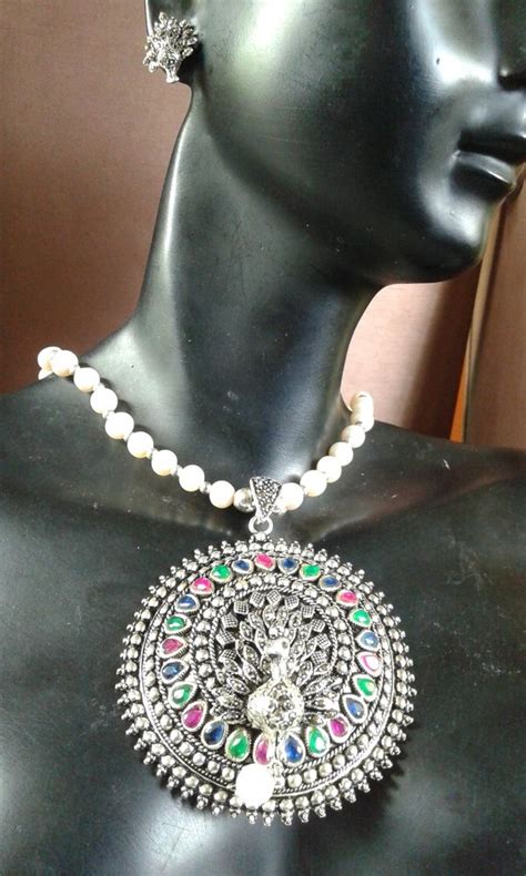 Silver Pearl Necklace Set At ₹ 75piece Neclaces Set In Karwar Id