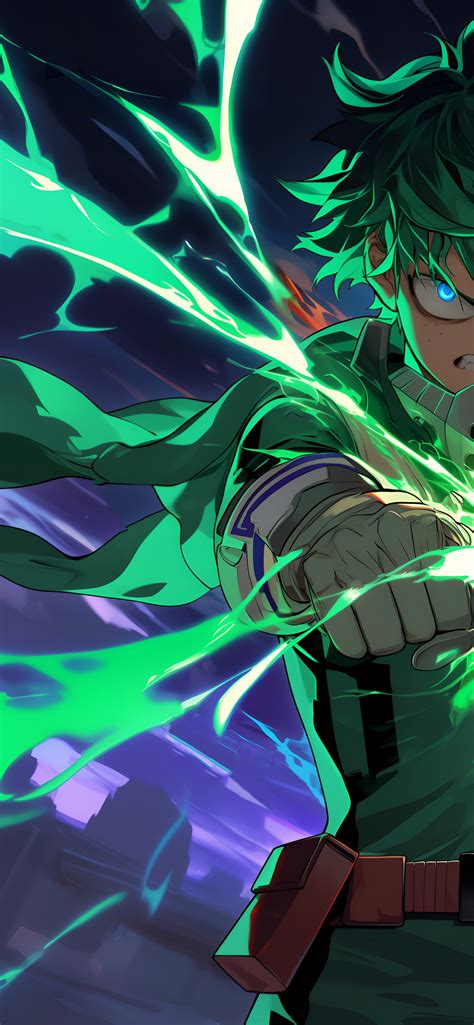 Heroic Deku Split Power Energy Glow Tap To Switch Wallpapers Hd