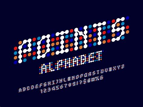 Dots Font Royalty Free Vector Image Vectorstock