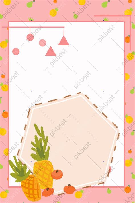 Beautiful Pineapple Border Background Backgrounds Psd Free Download