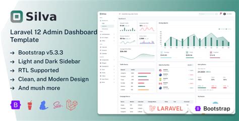 Silva Laravel 12 Admin Dashboard Template Graphicfort