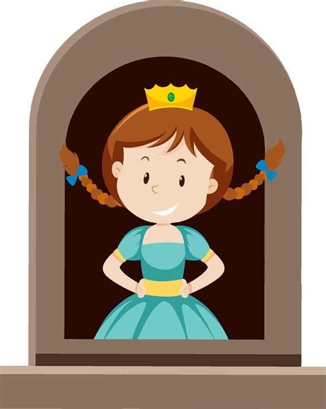 Fantasy Princess Character By The Window On White Background 6582760 Vector Art At Vecteezy