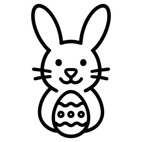Easter Bunny Line Art Icon 65575905 Vector Art At Vecteezy