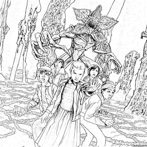Stranger Things Coloring Page For Girls Turkau