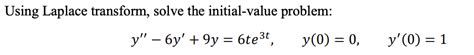 Solved Using Laplace Transform Solve The Initial Value